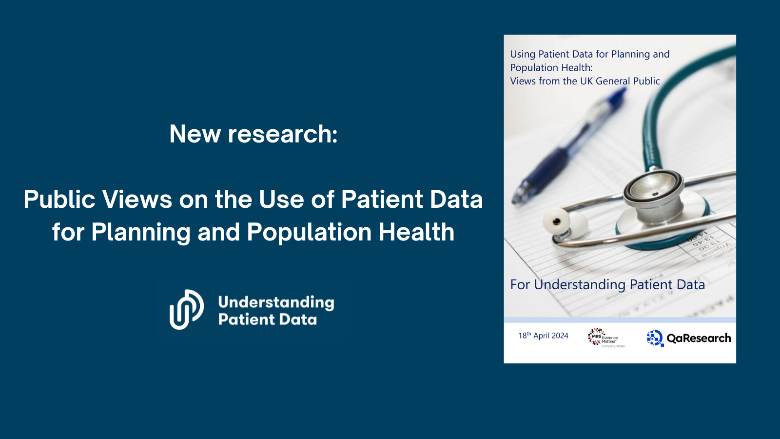 Public attitudes about patient data for planning and population health | Understanding patient data